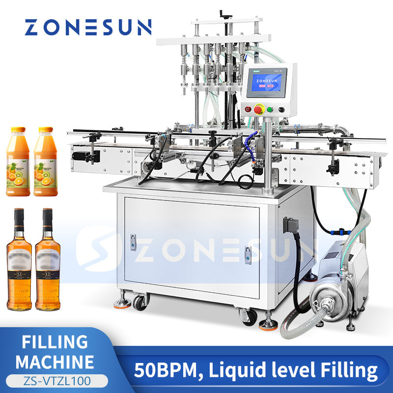 Liquid Level Filling Machine | ZS-VTZL100 Overflow Filling Equipment ...