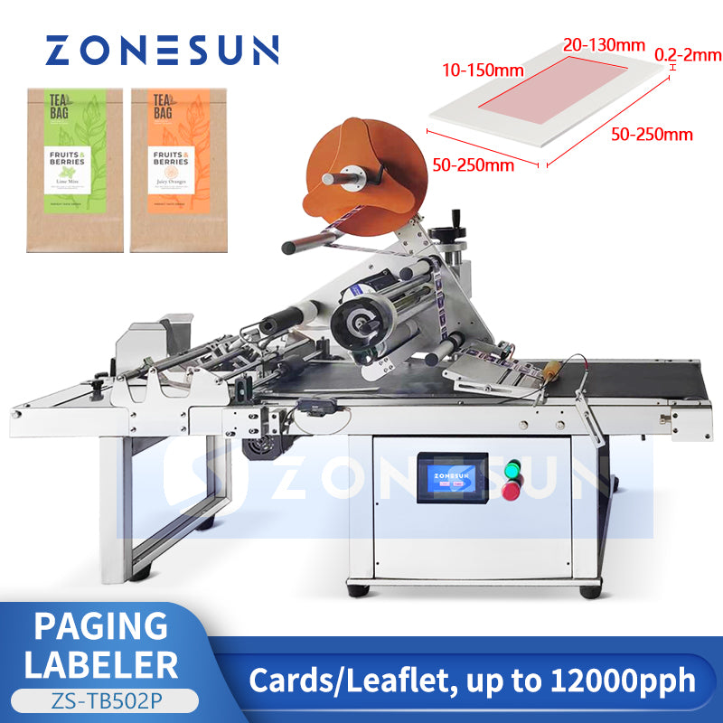 ZONESUN ZS-TB502P Automatic Flat Paper Paging And Labeling Machine ...