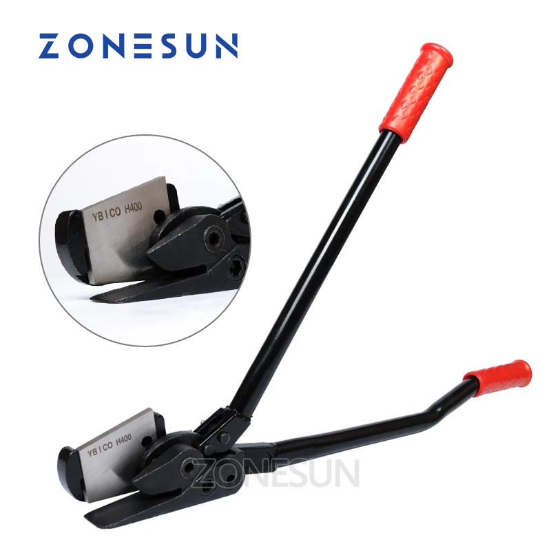 ZONESUN Manual Strap Tool Short Handle Stainless Steel Band Cutter ...