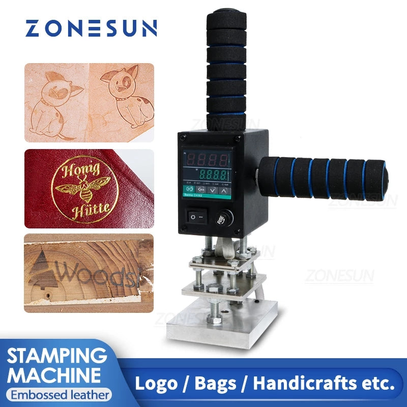 ZONESUN LOGO Marking Machine Pressure Mark Trademark Stamping Small ...