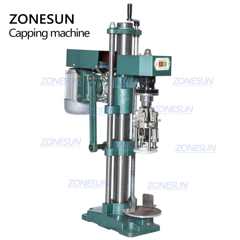 ZONESUN ROPP Cap Crimping Machine Soybean Sauce Wine Soda Water Bottle ...